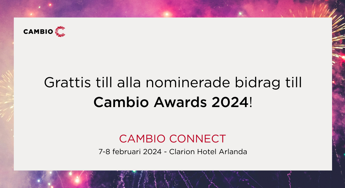 Cambio Awards Nomineringar 2024 - Cambio