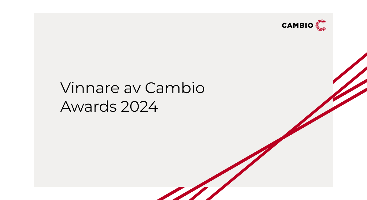 Vinnare av Cambio Awards 2024 - Cambio